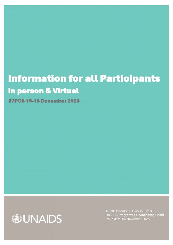 57th meeting, UNAIDS Programme Coordinating Board, 16-18 December 2025 | UNAIDS
